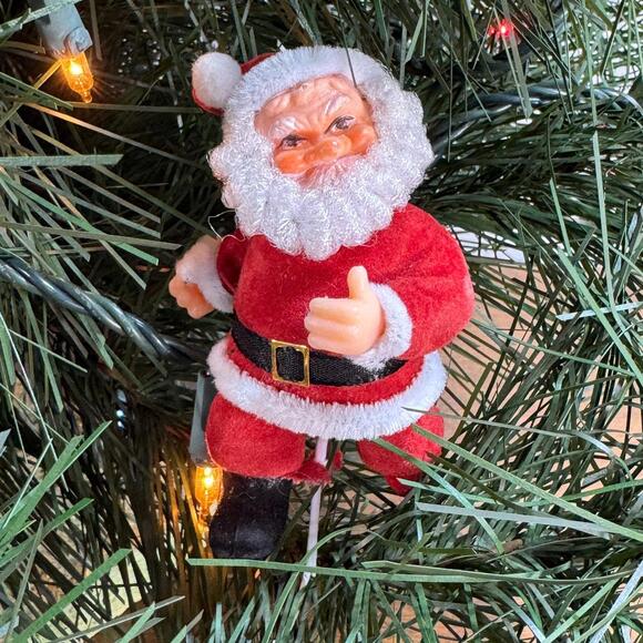 Holiday | Vintage Flocked Santa Claus Pick Ornament Missing A Boot 4 ...